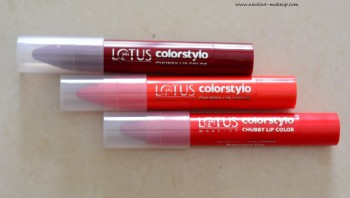 Lotus Herbals Colorstylo Chubby Lip Colors Review, Swatches - New Love ...