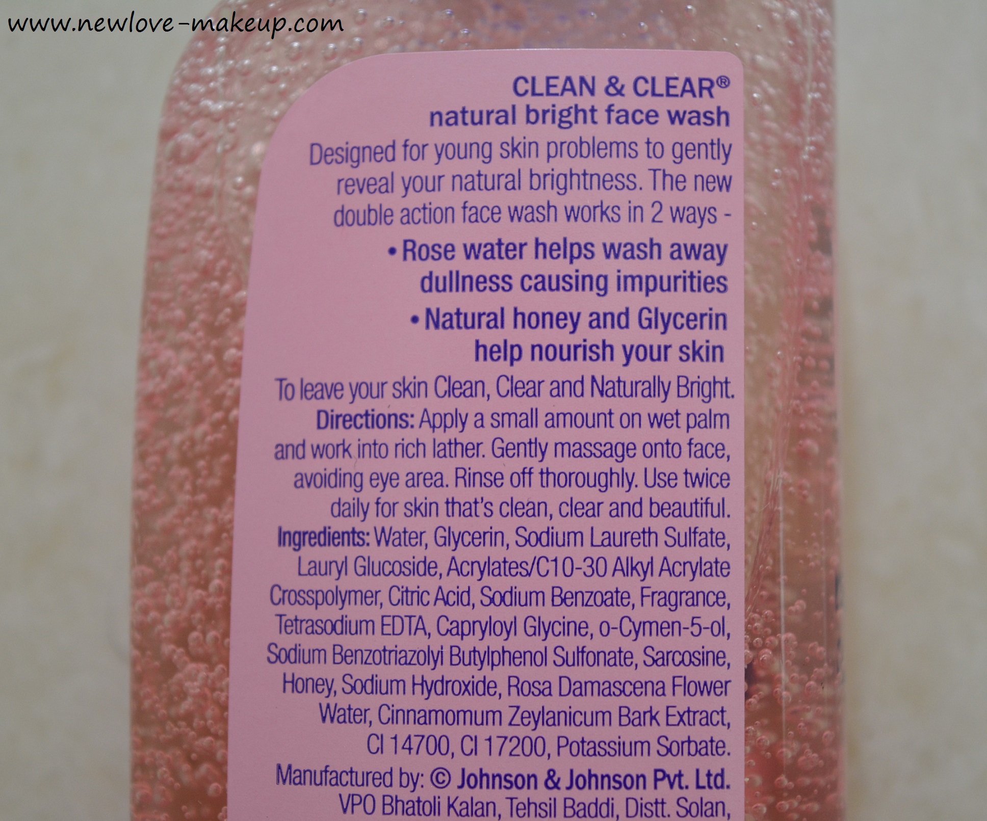 Clean & Clear Natural Bright Face Wash Review - New Love - Makeup