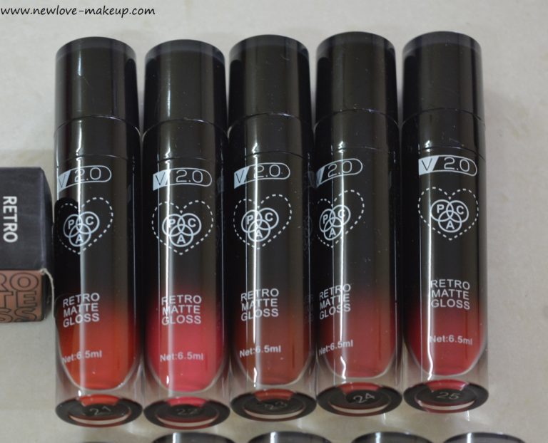 PAC Retro Matte Gloss V2.0 Shades 21 to 40 Review, Swatches